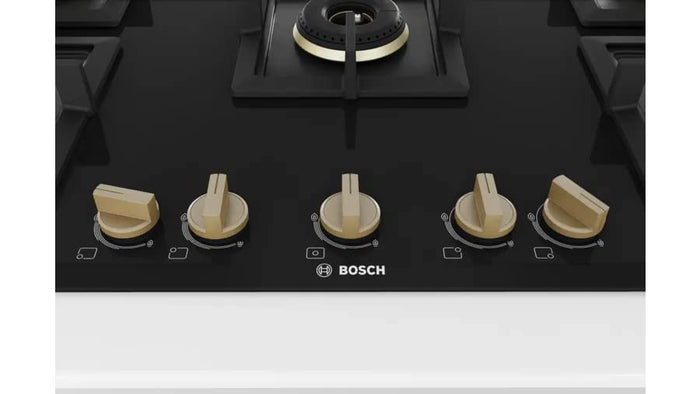 Buy Online Bosch Built-in Gas Hob-90cm Black Tempered Glass, 5 Burners