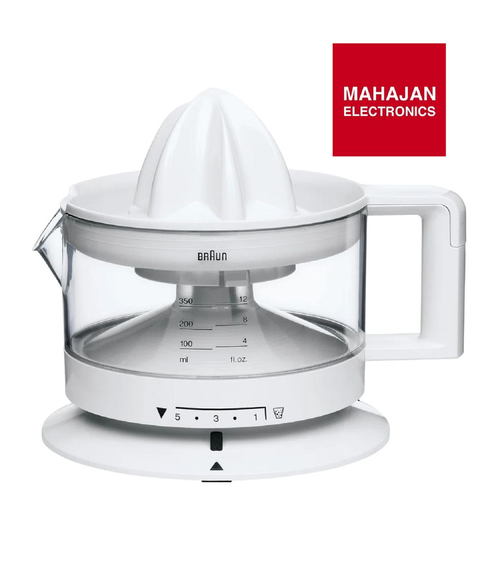 Braun CJ-3000 Citrus Juicer 350ml | 20W | Auto Start/Stop | Pulp Control