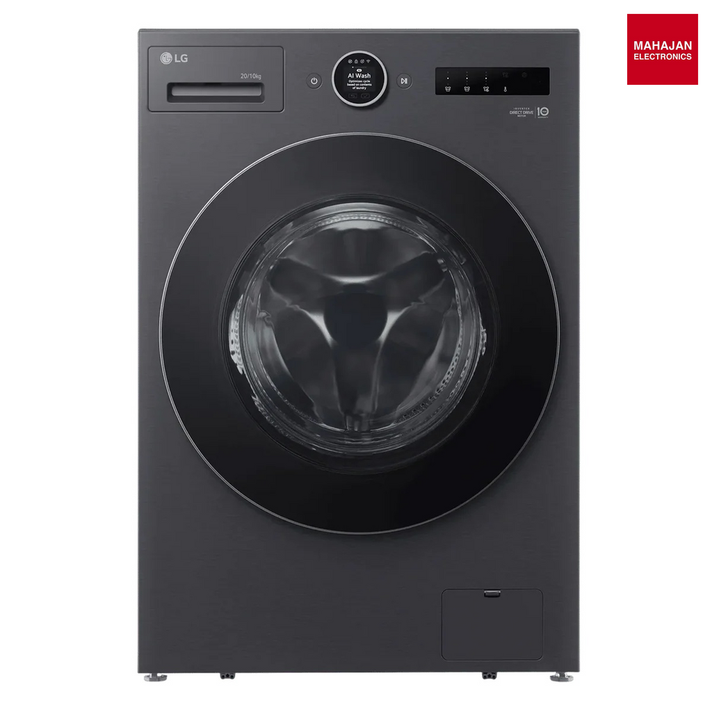 LG 20/10 Kg Front Load Washer Dryer with AI & TurboWash | VX Series