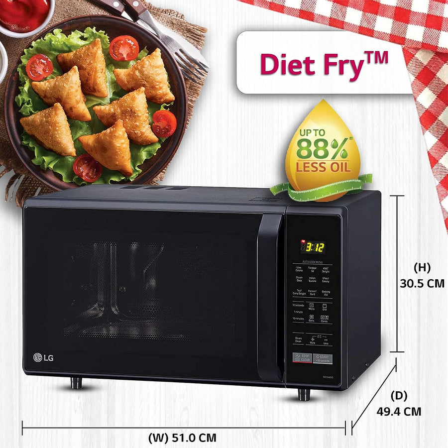 LG MC2846BG 28L Convection Microwave Oven | 251 Auto Cook Menus ...