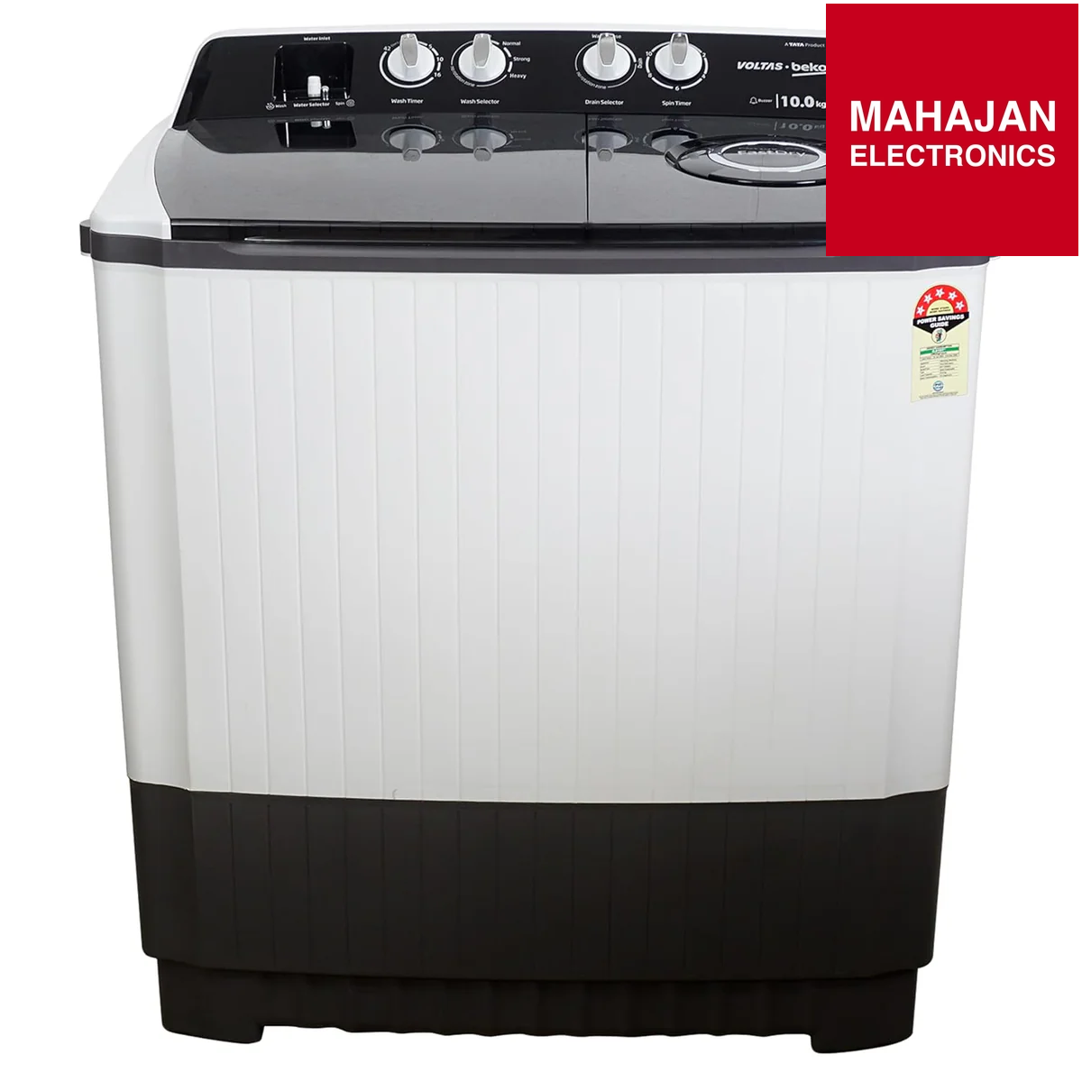 Voltas Beko WTT10/UCAGRSSWH4PTD 10Kg 5 Star Semi Automatic Washer – Grey